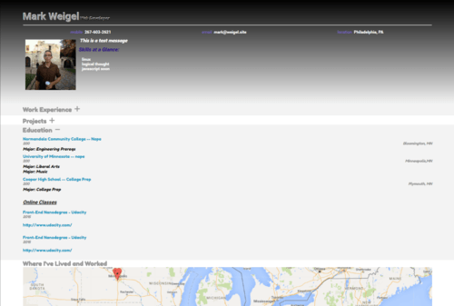 Mark Weigel's Portfolio Site